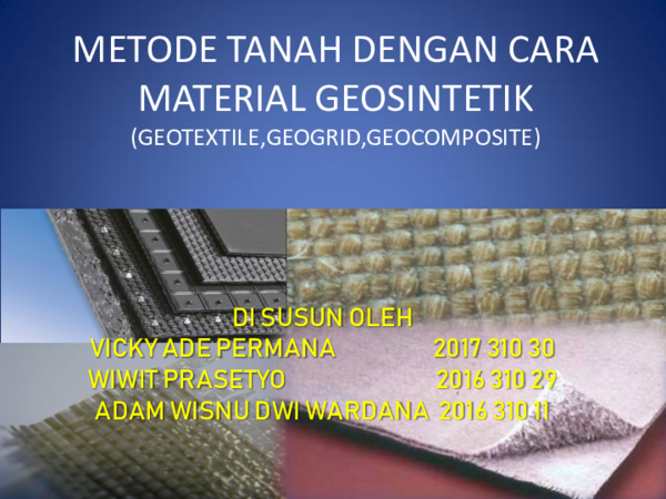 (PDF) METODE TANAH DENGAN CARA MATERIAL GEOSINTETIK