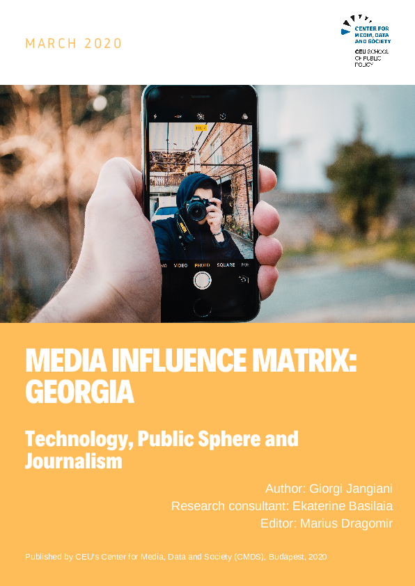 (PDF) Georgia : Technology, Public Sphere and Journalism