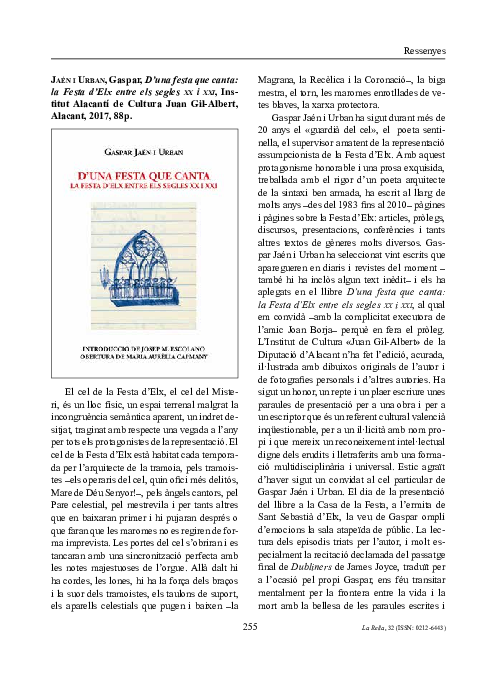 (PDF) Book review of "L'Alcúdia de Alejandro Ramos Folqués...", written ...