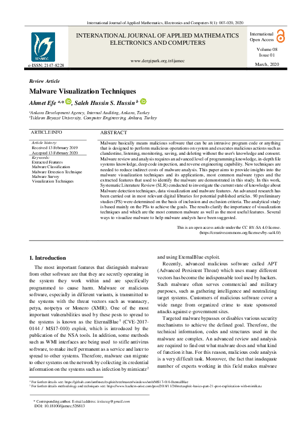 (PDF) Malware Visualization Techniques