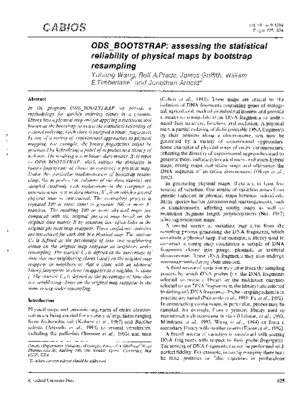 (PDF) ODS_BOOTSTRAP: assessing the statistical reliability of physical ...