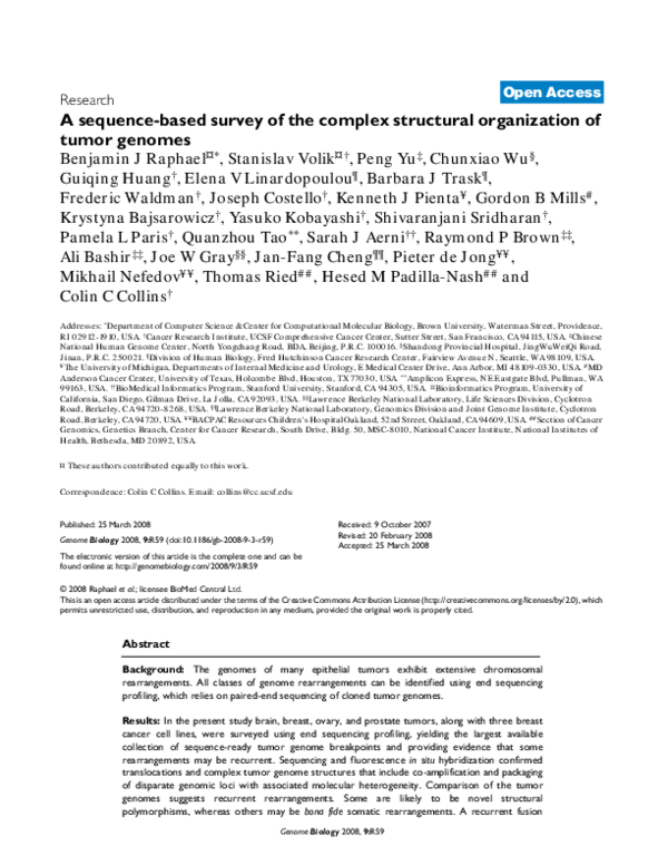 (PDF) A sequence-based survey of the complex structural organization of ...