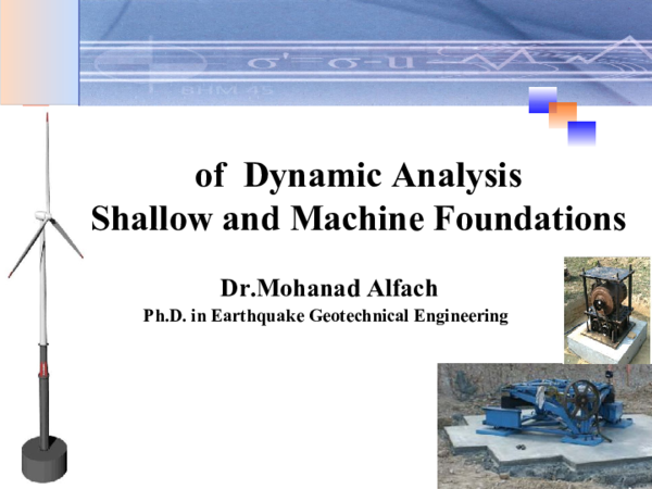 (PPT) Dynamic Foundation Analysis