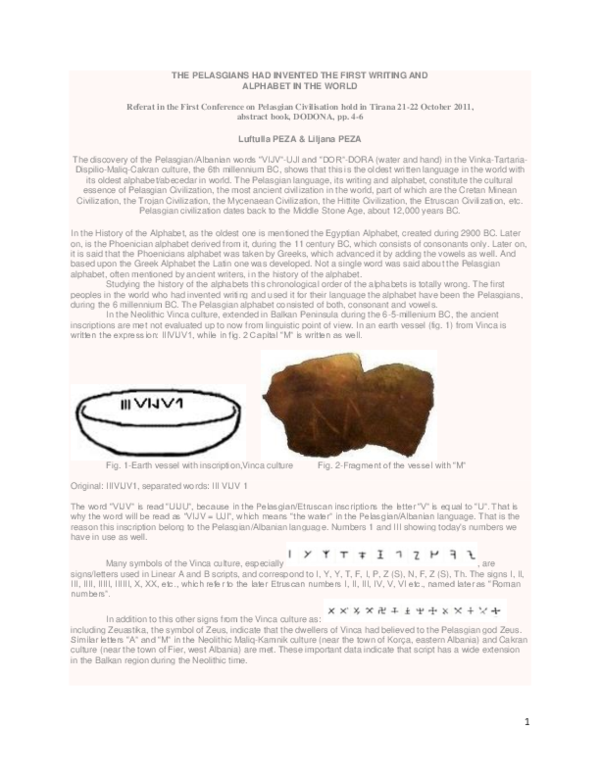 (PDF) Angl. THE PELASGIANS HAD INVENTED THE FIRST WRITING AND