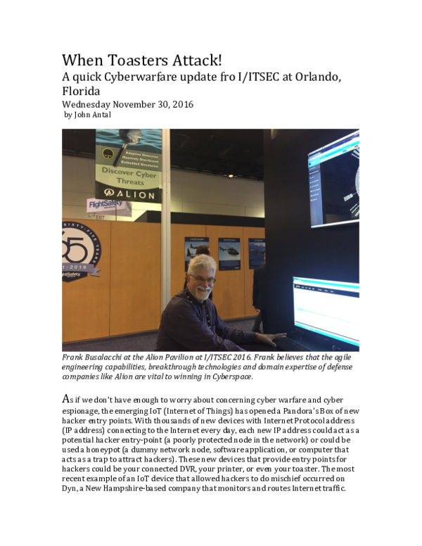 (PDF) When Toasters Attack! A quick Cyberwarfare update from I/ITSEC ...