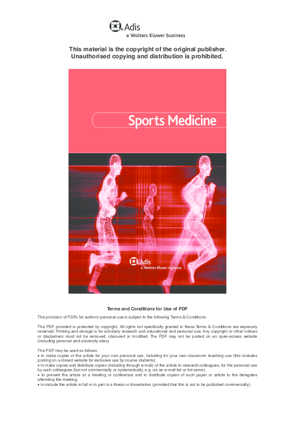 (PDF) Two emerging concepts for elite athletes: the short-term effects ...
