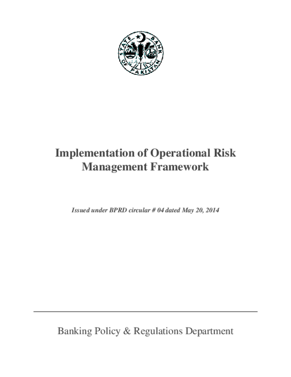 (PDF) Implementation of Operational Risk Management Framework Banking ...