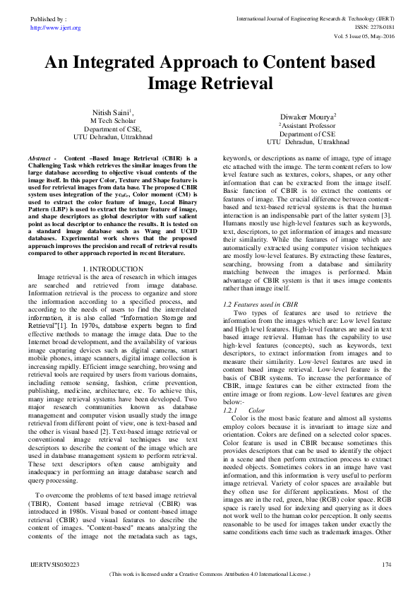 (PDF) IJERT-An Integrated Approach to Content based Image Retrieval