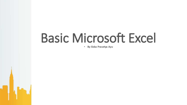 (PDF) Basic Microsoft Excel