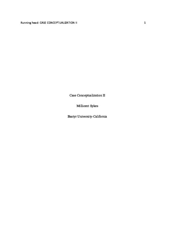 (PDF) Case Conceptualization II