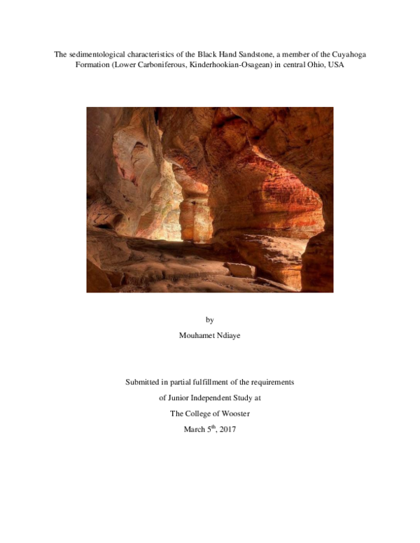 (PDF) The Sedimentological Characteristics of the Black Hand Sandstone ...