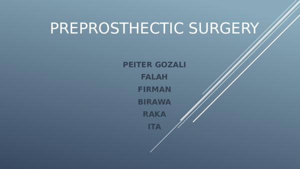 (PPT) Preprosthetic surgery
