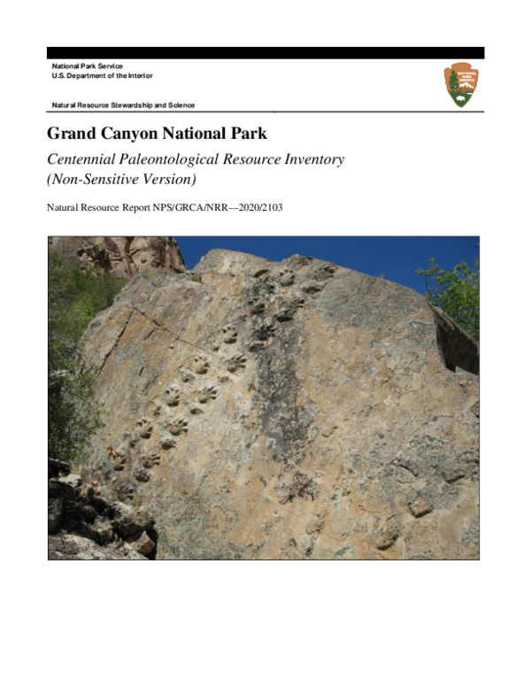 (PDF) History of paleontological work at Grand Canyon National Park. Up ...