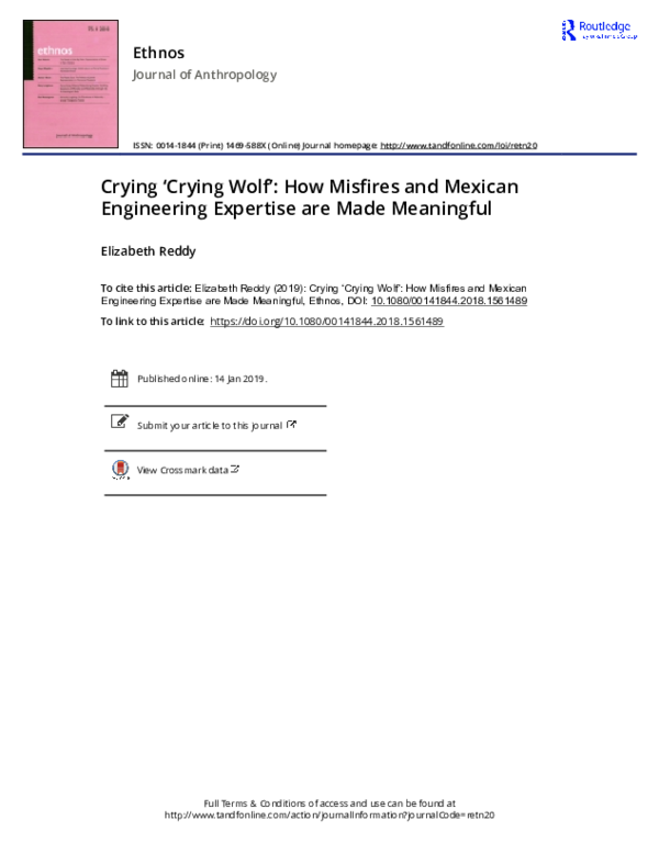 (PDF) Crying 'Crying Wolf': How Misfires and Mexican Engineering ...