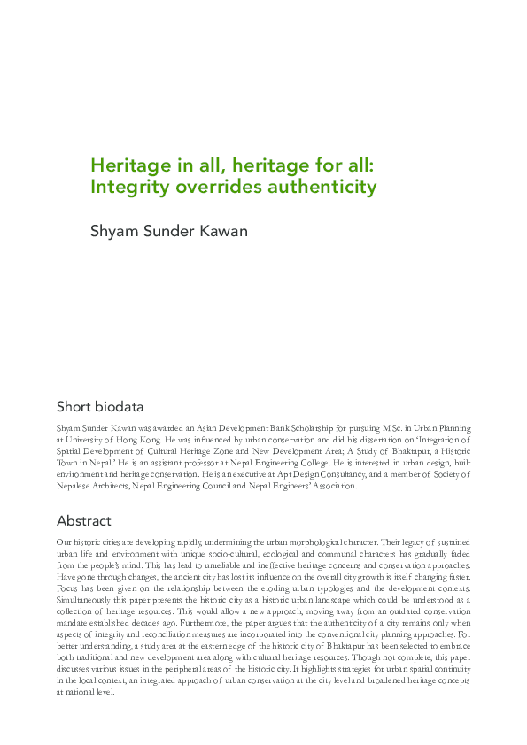 (PDF) Integrity overrides authenticity