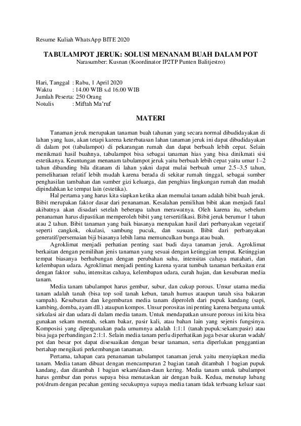 (PDF) TABULAMPOT JERUK: SOLUSI MENANAM BUAH DALAM POT