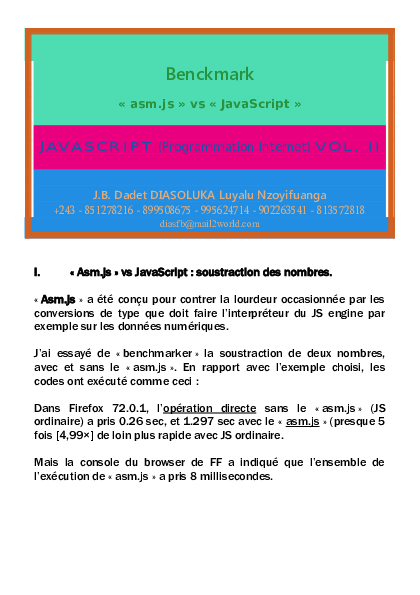 (DOC) Benchmark asm.js vs JavaScript