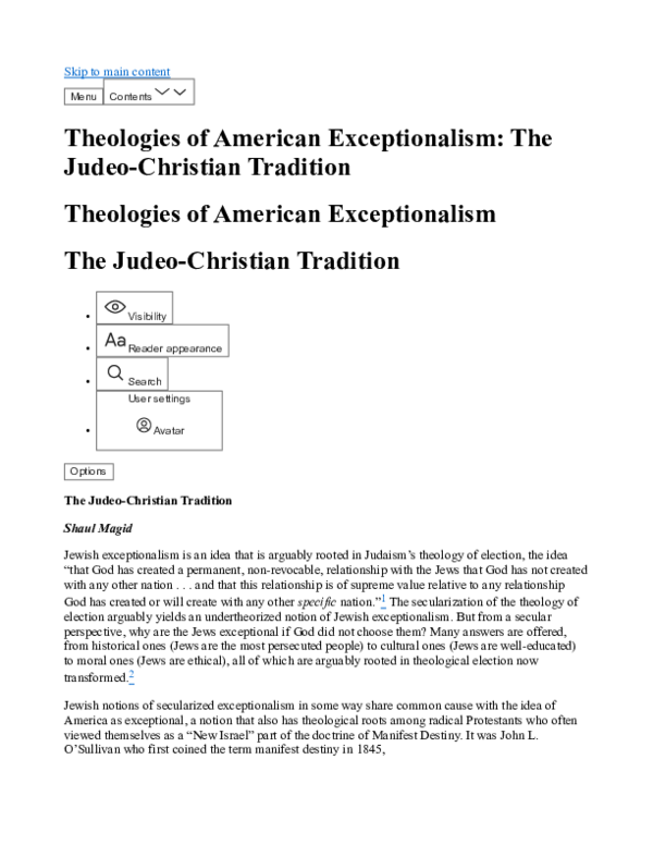 (PDF) Theologies of American Exceptionalism: The "Judeo-Christian ...