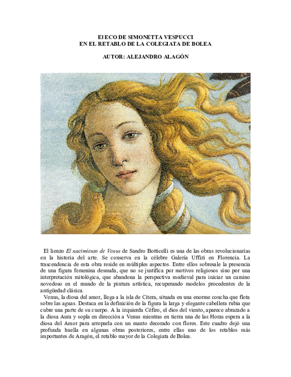(DOC) El ECO DE SIMONETTA VESPUCCI