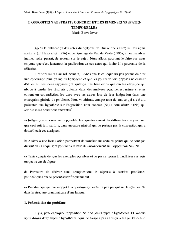 (PDF) L'OPPOSITION ABSTRAIT / CONCRET ET LES DIMENSIONS SPATIO ...