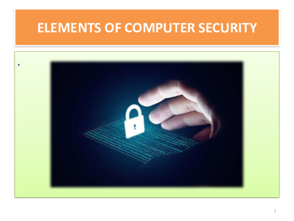 (PDF) ELEMENTS OF COMPUTER SECURITY