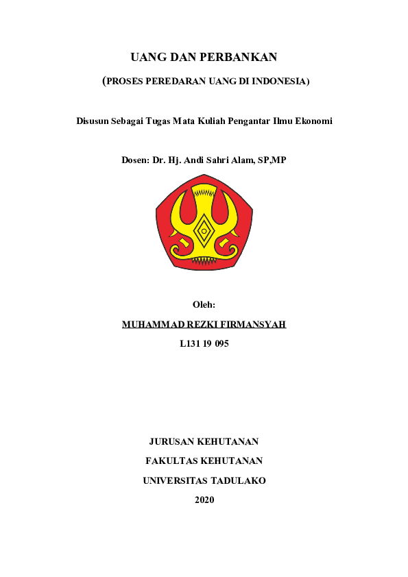 (DOC) UANG DAN PERBANKAN (PROSES PEREDARAN UANG DI INDONESIA