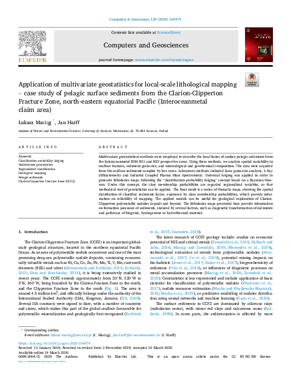(PDF) Application of multivariate geostatistics for local-scale lithological mapping – case ...