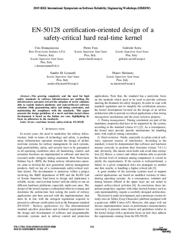 (PDF) EN-50128 certification-oriented design of a safety-critical hard ...