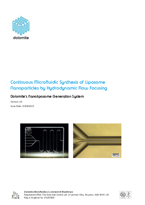 (PDF) Continuous Microfluidic Synthesis of Liposome Nanoparticles by Hydrodynamic Flow Focusing ...