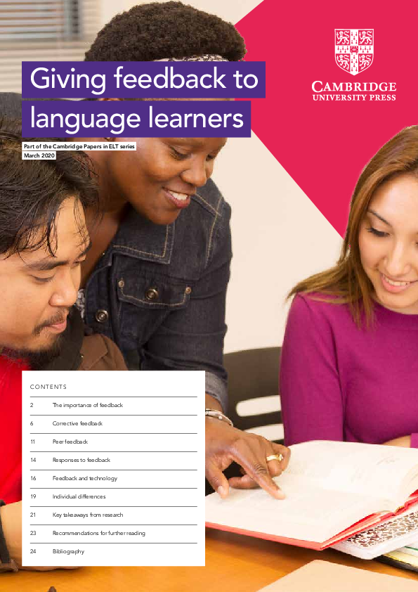 (PDF) Giving feedback to language learners