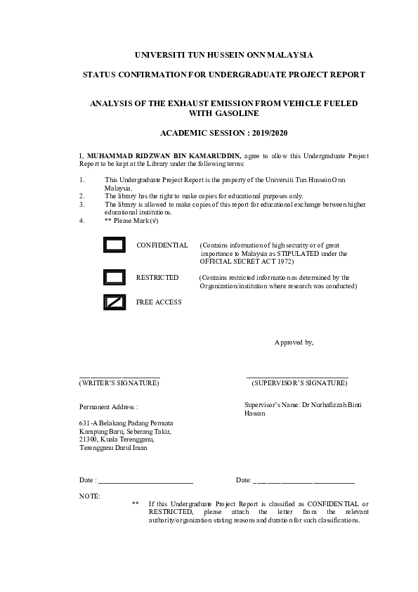 (PDF) UNIVERSITI TUN HUSSEIN ONN MALAYSIA STATUS CONFIRMATION FOR ...