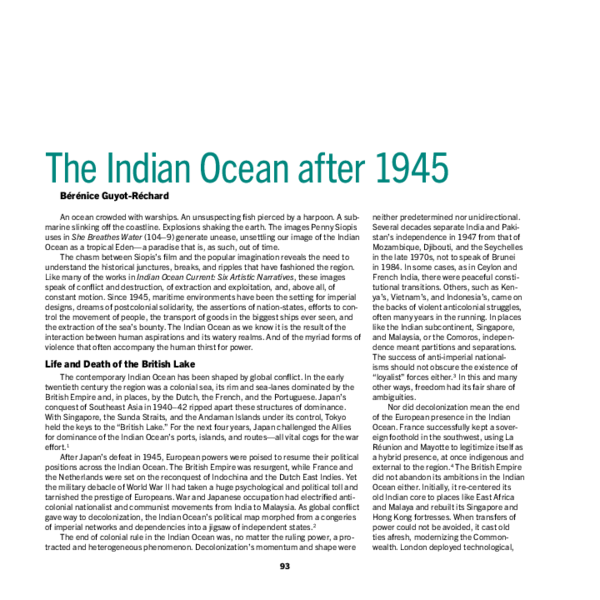 (PDF) "The Indian Ocean since 1945", In Indian Ocean Current: Six ...