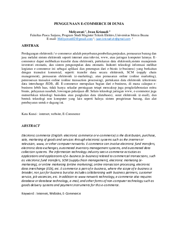 (PDF) PENGGUNAAN E-COMMERCE DI DUNIA