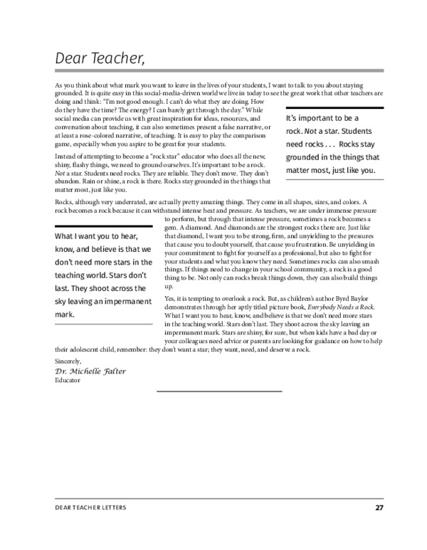 (PDF) Dear Teacher Letter
