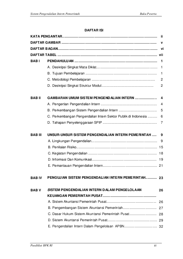 (PDF) Modul Diklat BPK SPI Pemerintahan