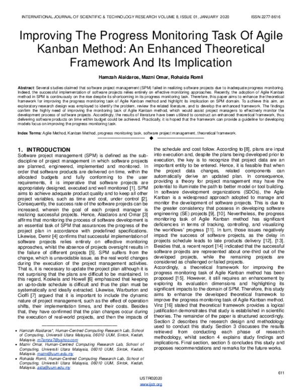 (PDF) Improving The Progress Monitoring Task Of Agile Kanban Method: An Enhanced Theoretical ...