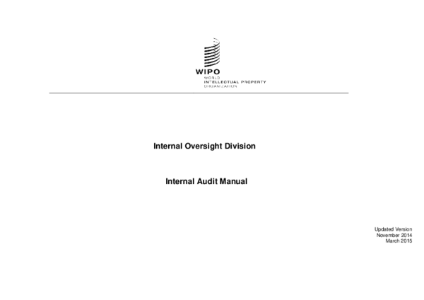 (PDF) Internal Oversight Division Internal Audit Manual
