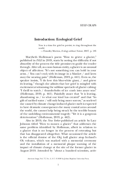 (PDF) Introduction: Ecological Grief