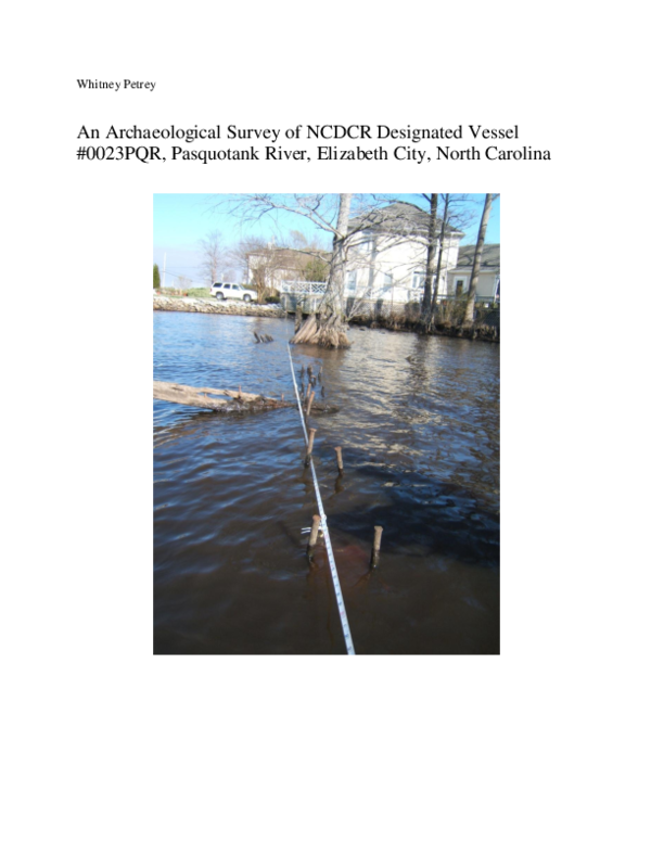 (PDF) An Archaeological Survey of NCDCR Designated Vessel #0023PQR ...