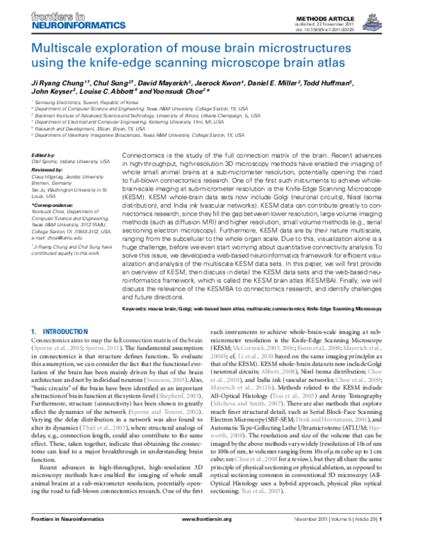 (PDF) Multiscale exploration of mouse brain microstructures using the knife-edge scanning ...
