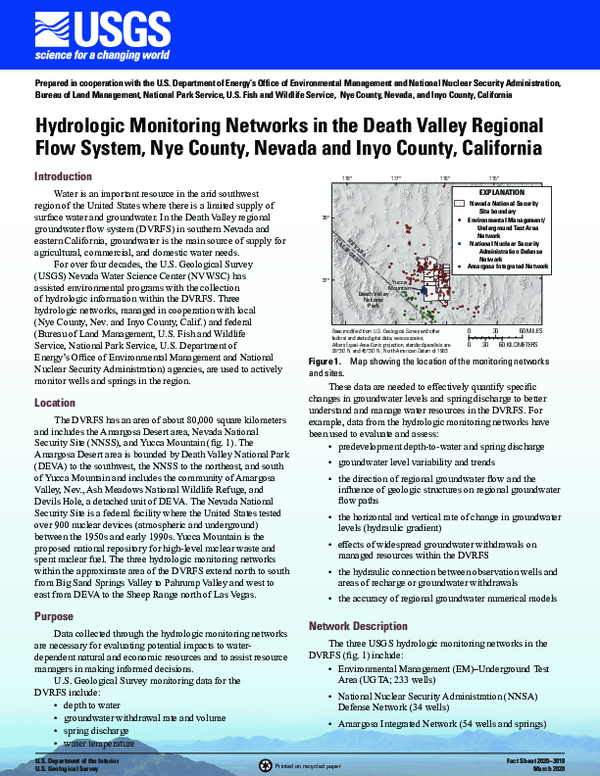 (PDF) Hydrologic Monitoring Networks in the Death Valley Regional Flow ...