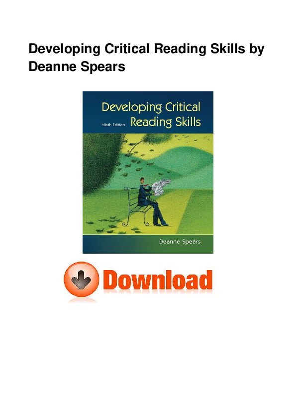 PDF Developing Critical Reading Skills By Deanne Spears Azkia Allen pdf-developing-critical-reading-skills-by-deanne-spears-azkia-allen