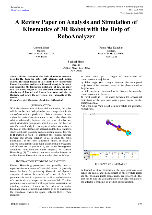 (PDF) IJERT-A Review Paper on Analysis and Simulation of Kinematics of 3R Robot with the Help of ...