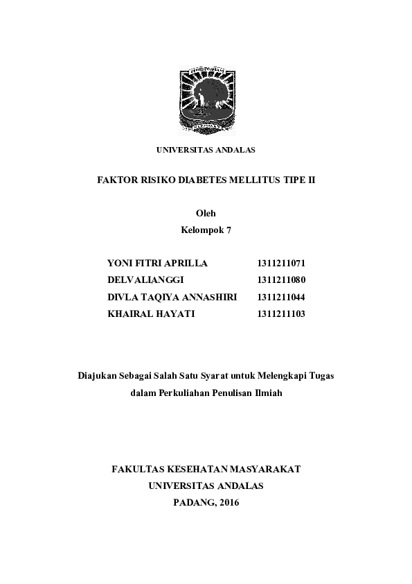(DOC) FAKTOR RISIKO DIABETES MELLITUS TIPE II