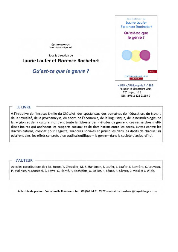 (PDF) Qu'est-ce que le genre