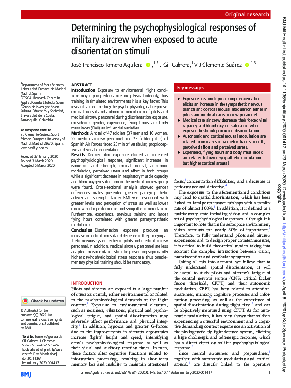 (PDF) Determining the psychophysiological responses of military aircrew ...