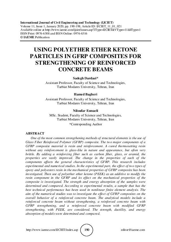 (PDF) USING POLYETHER ETHER KETONE PARTICLES IN GFRP COMPOSITES FOR ...