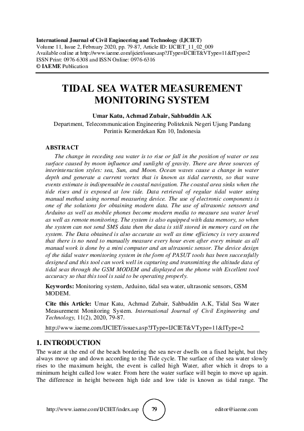 (PDF) TIDAL SEA WATER MEASUREMENT MONITORING SYSTEM