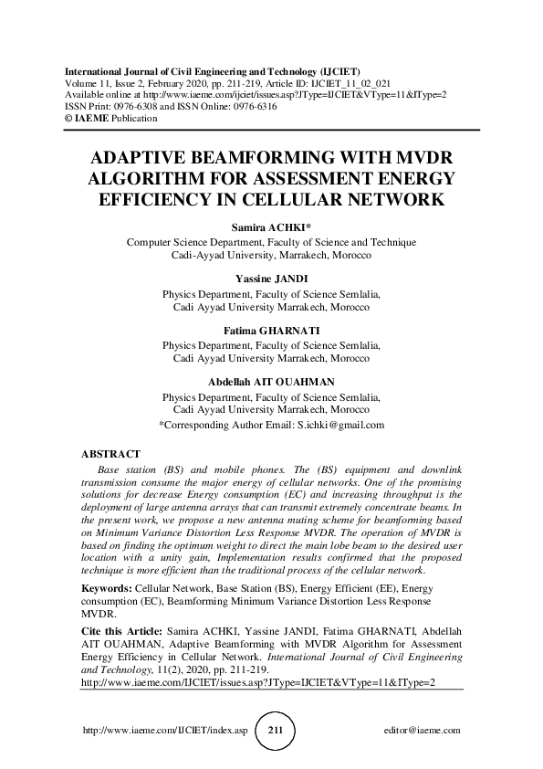 (PDF) Adaptive Beamforming with MVDR Algorithm for Assessment Energy ...