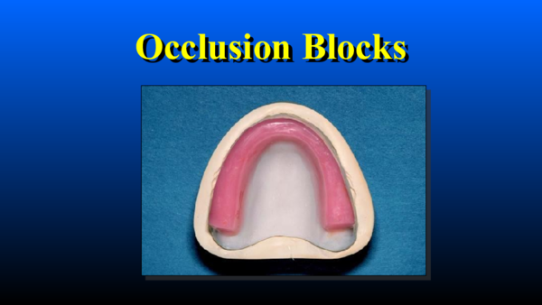 Lecture 7 Occlusion blocks